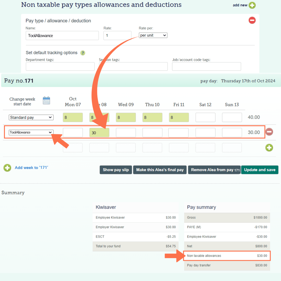 Creating a Non-taxable Tool Allowance Custom Pay Type